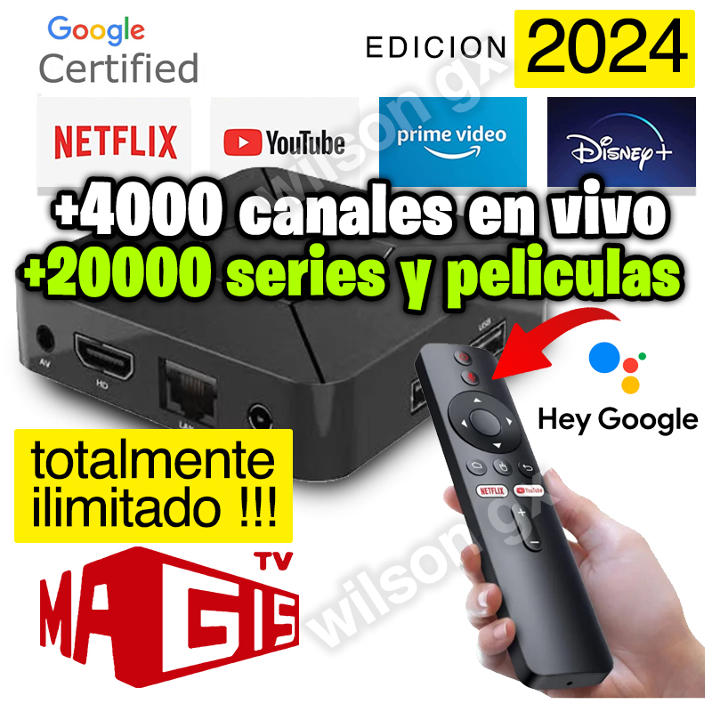 Tv Box Android Certificado Con Magis TV Ilimitado Versión 2024 4k ...